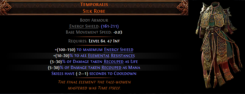 Temporalis (Silk Robe) in Path of Exile 2 – How to Get It & Why It’s a Must-Have for Cooldown Builds