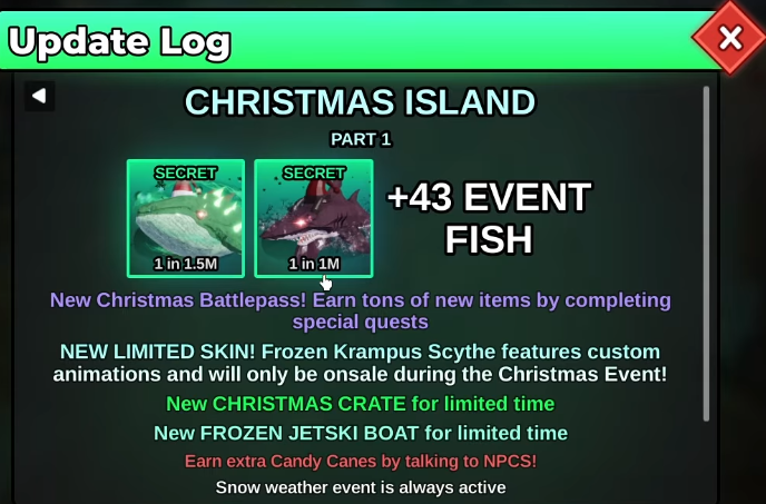 Fish It Christmas Update: New Fish, New Battle Pass, and Exciting Rewards!